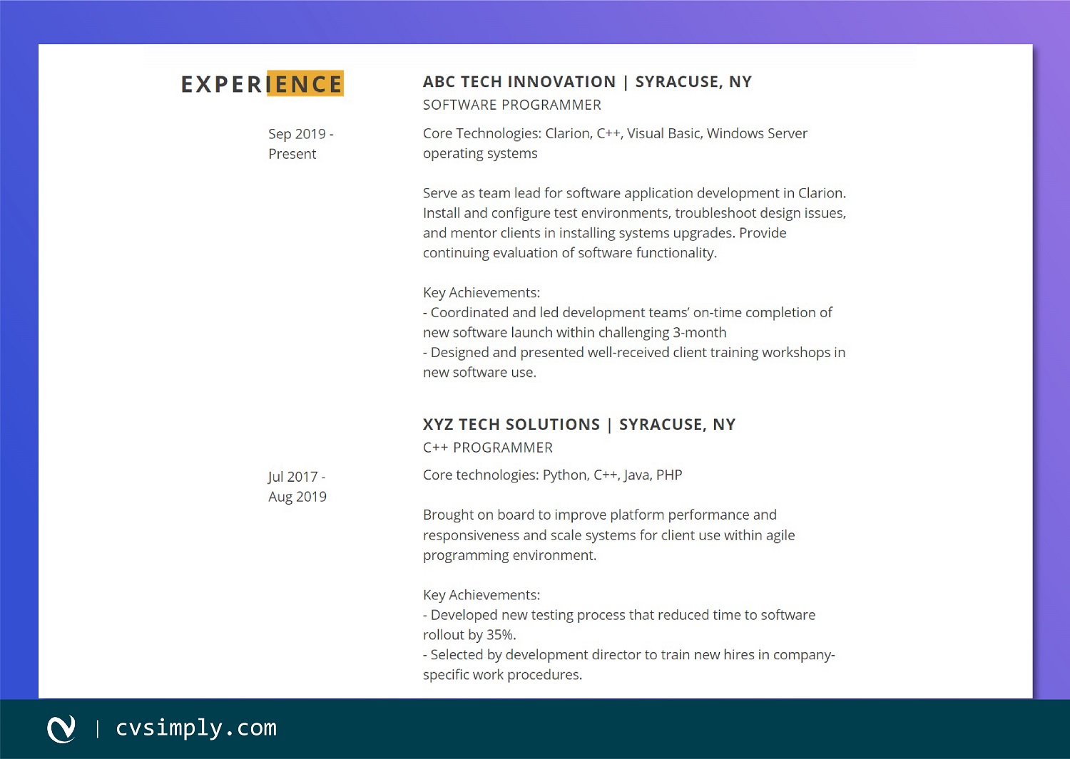 How to Describe Work Experience on a Resume?